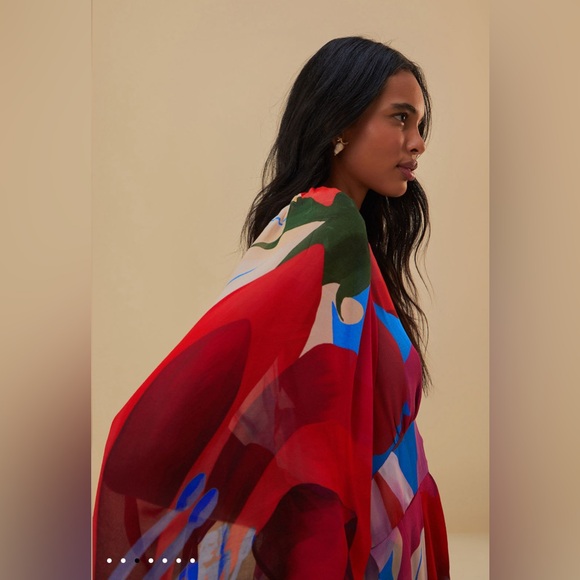 FARM Rio | Dresses | Farm Rio Watercolor Floral Blue Maxi Dress | Poshmark